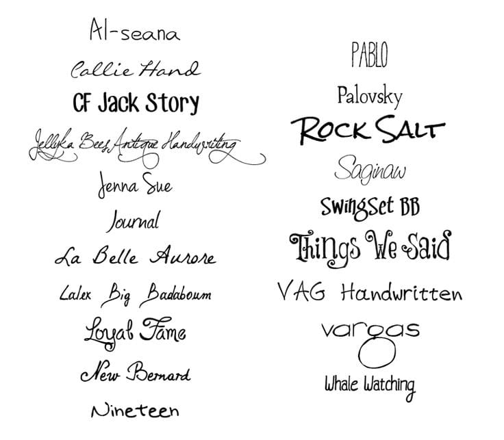 20 Free Handwritten Fonts Studio Guerassio